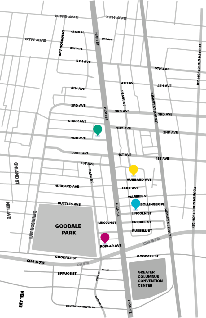 Short North Arts District Parking + Transit - Short North, Columbus Ohio